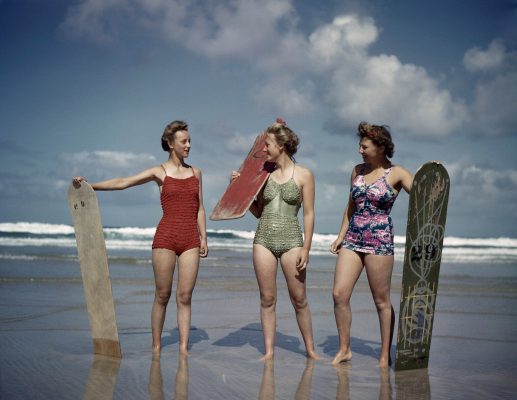 Beach Reminiscence: Delightful Retro Photo Selection